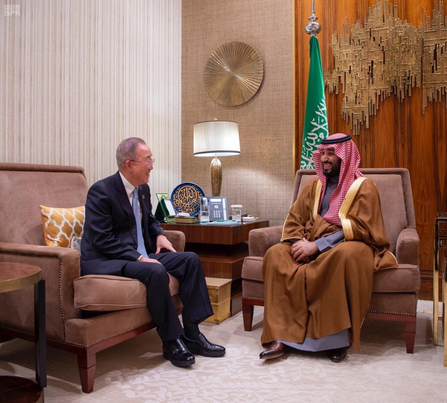 Saudi Crown Prince Meets with Ex-UN Chief