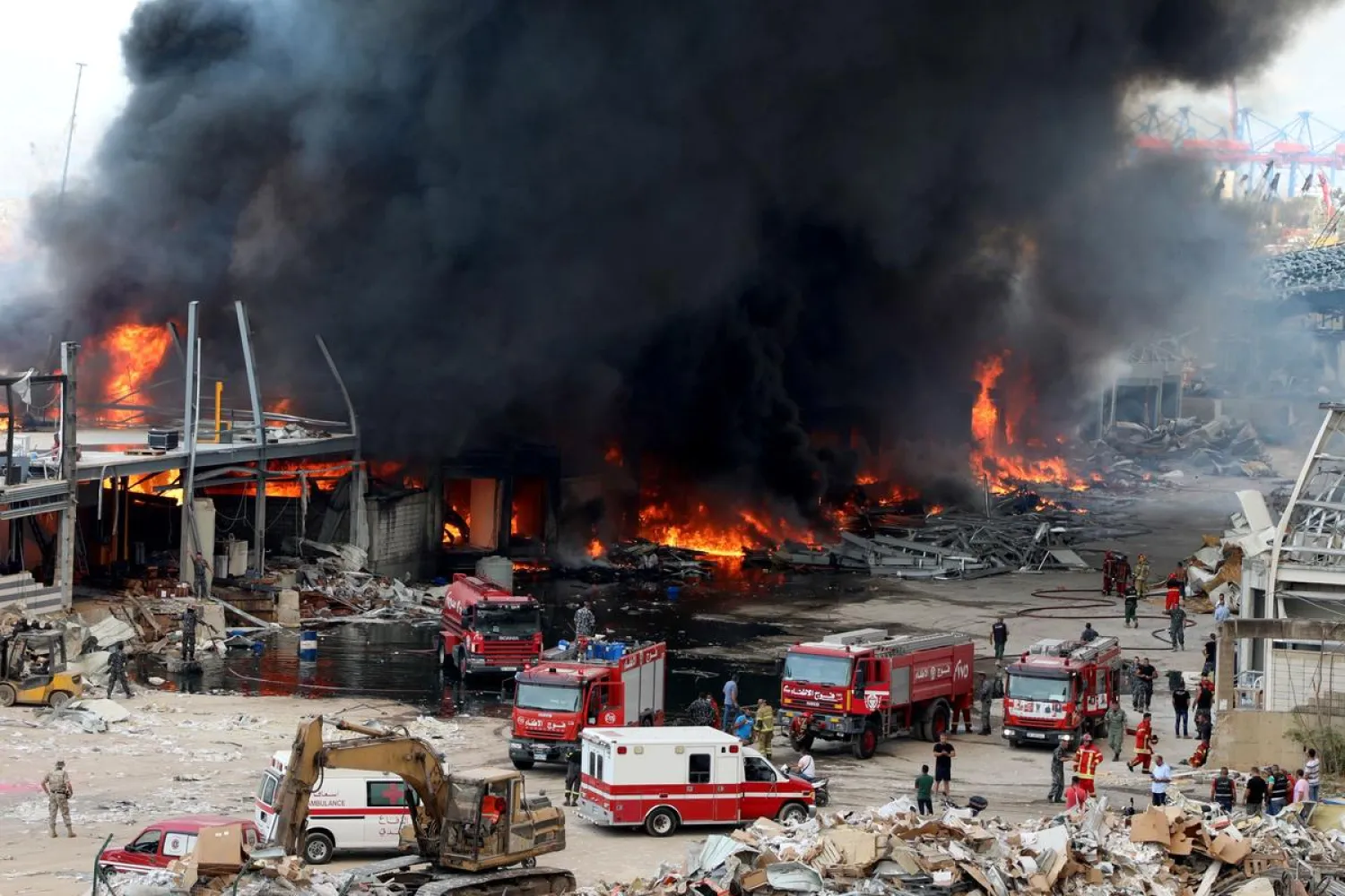 Huge Fire at Beirut Port a Month after Massive Blast