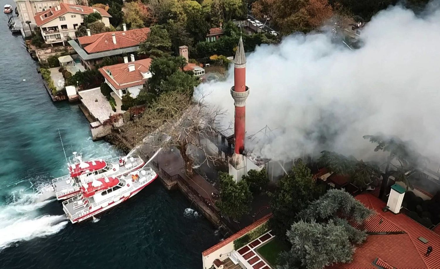 Fire Damages Historic Mosque in Istanbul