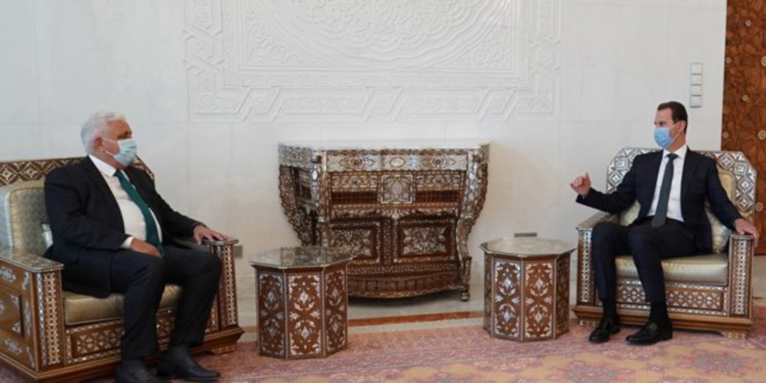 Iraqi PMF Chief Delivers Message to Assad From Kadhimi