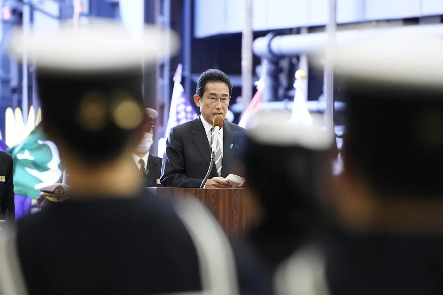 Japan PM Vows to Strengthen Military at Int’l Naval Review