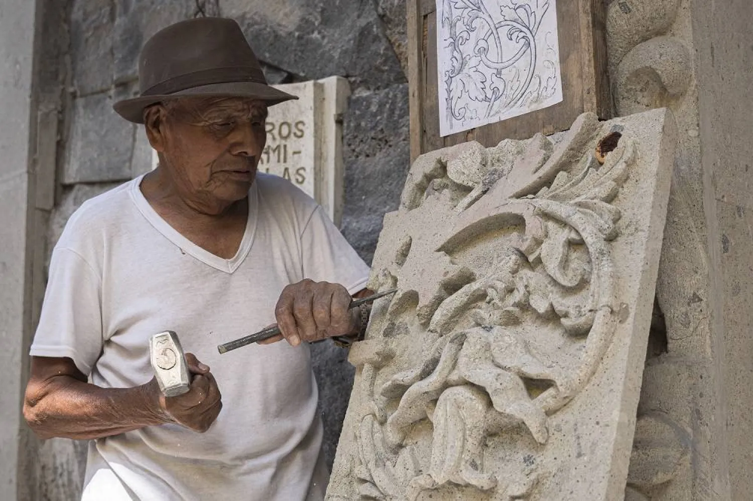Traditional Stone Carvers Chisel on Despite Loss of Quarries in Village ...