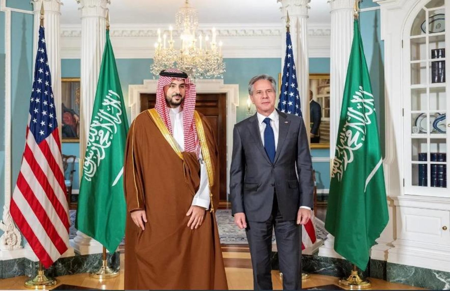 Saudi Defense Minister Meets with Blinken in Washington