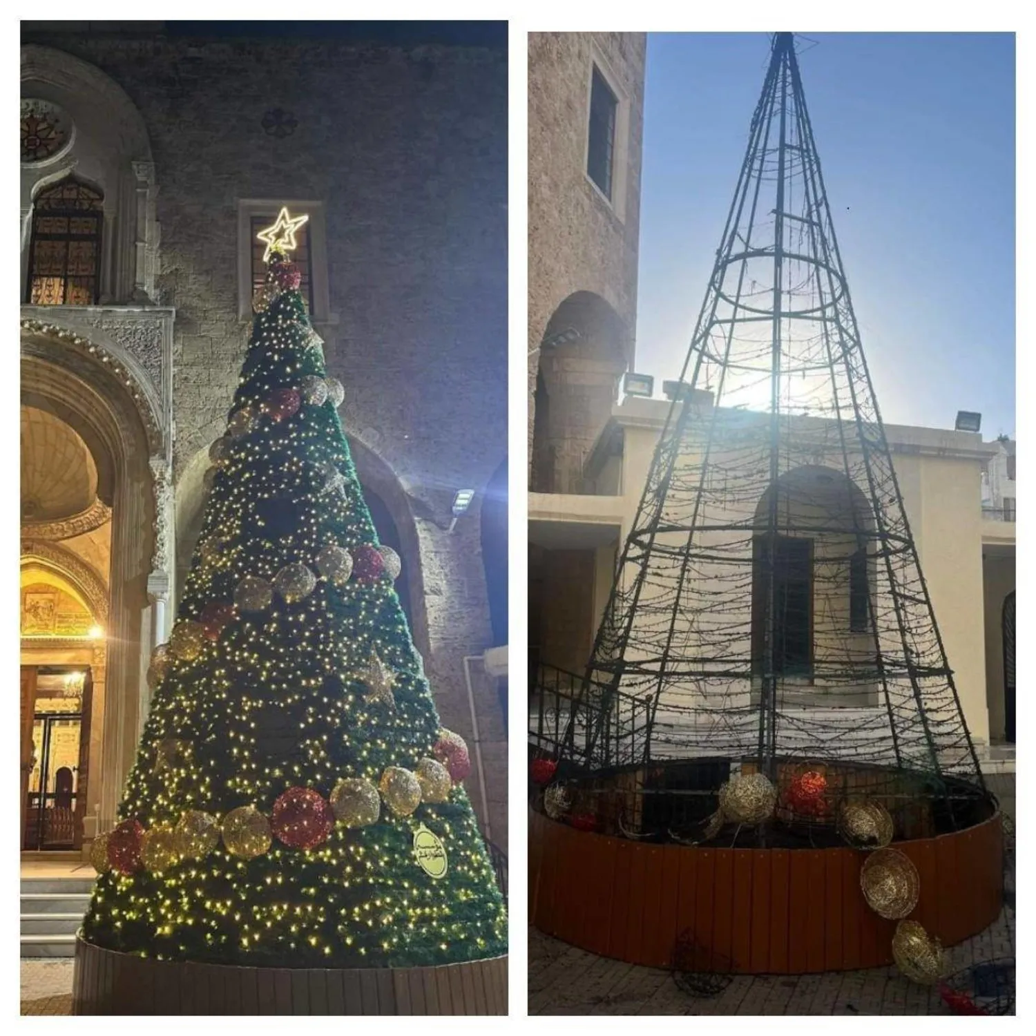 Lübnan’da provokasyon: Trablusşam’da Noel ağacı kundaklandı