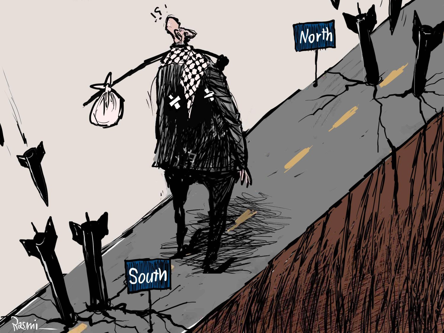 Between Rock and Hard Place : r/editorialcartoons