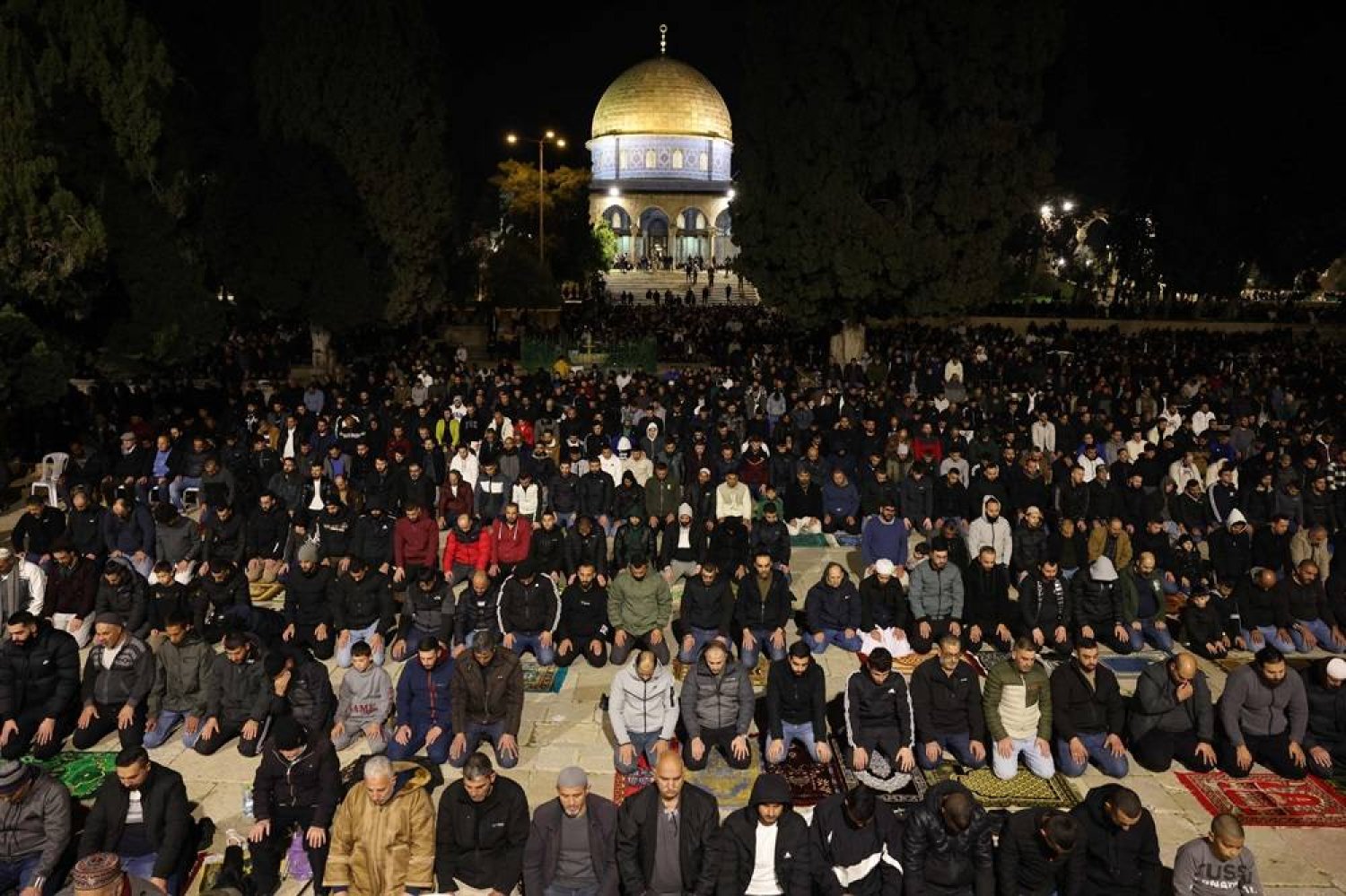 Hundreds Attend Ramadan Prayers at Al-Aqsa Mosque