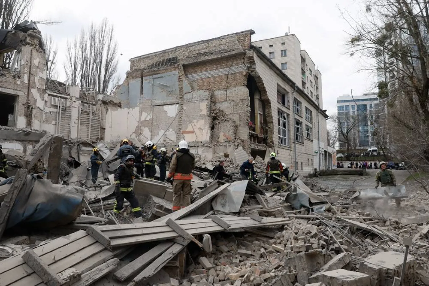 Missile Debris Falls in Kyiv, Building Badly Damaged, Say Ukrainian ...