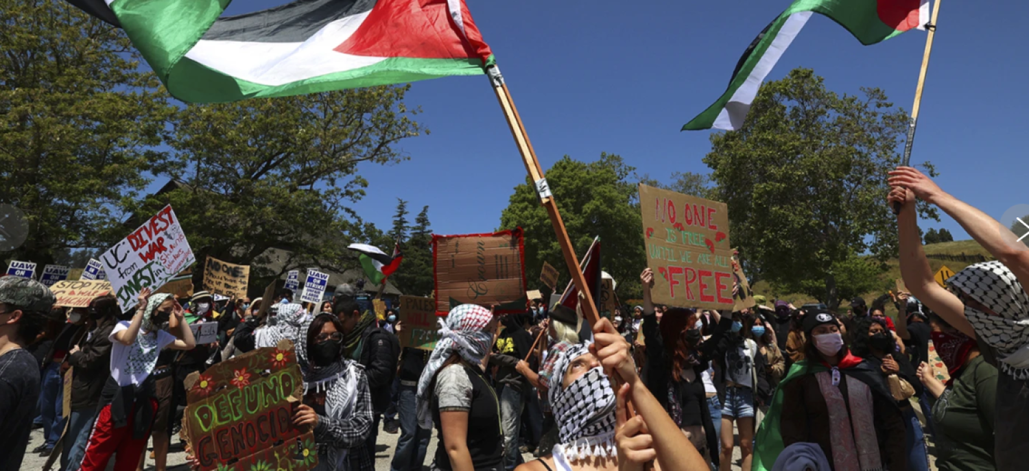 Police in Riot Gear Surround Israel-Hamas War Protesters at UC Santa Cruz