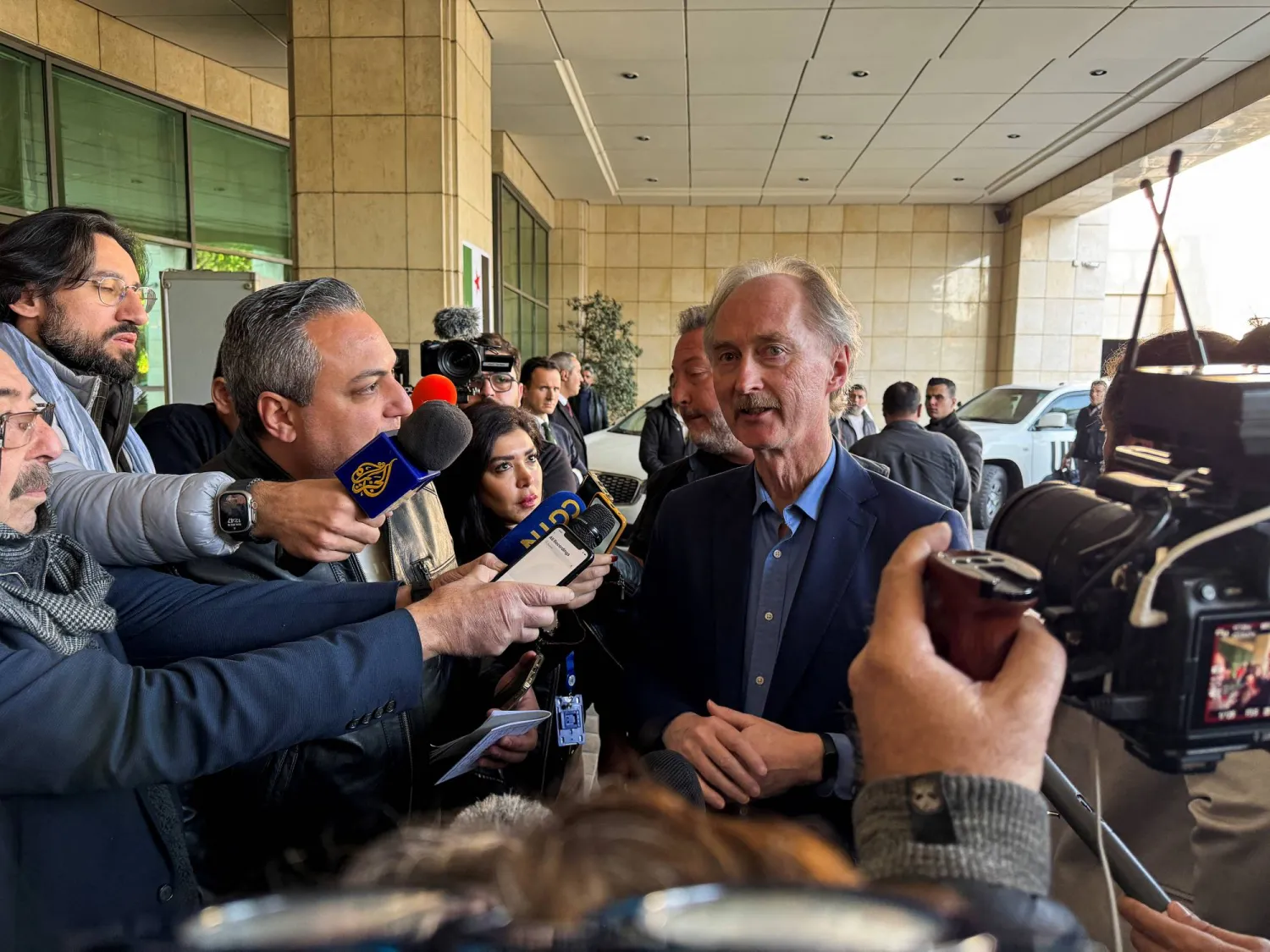 Pedersen Visits Damascus, Calls for Syria Sanctions Relief