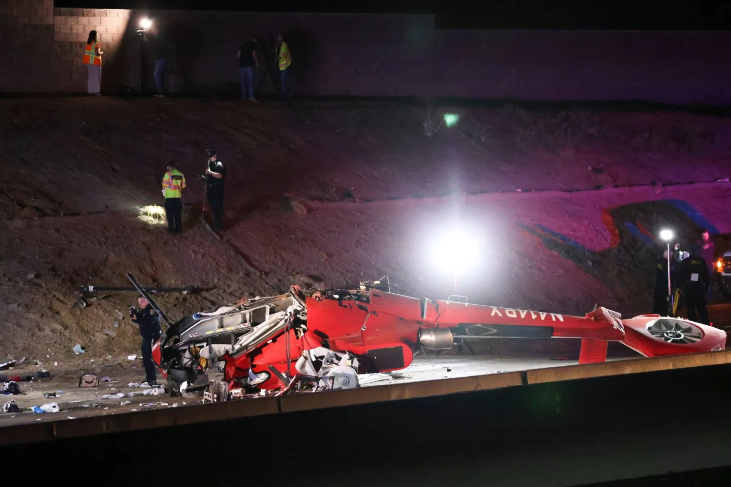 Medical Helicopter Crashes on California Highway, Critically Injuring 3