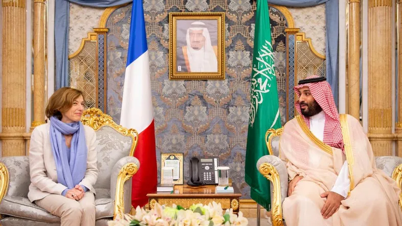 Saudi Arabia's Crown Prince Meets with French Minister of Armed Forces