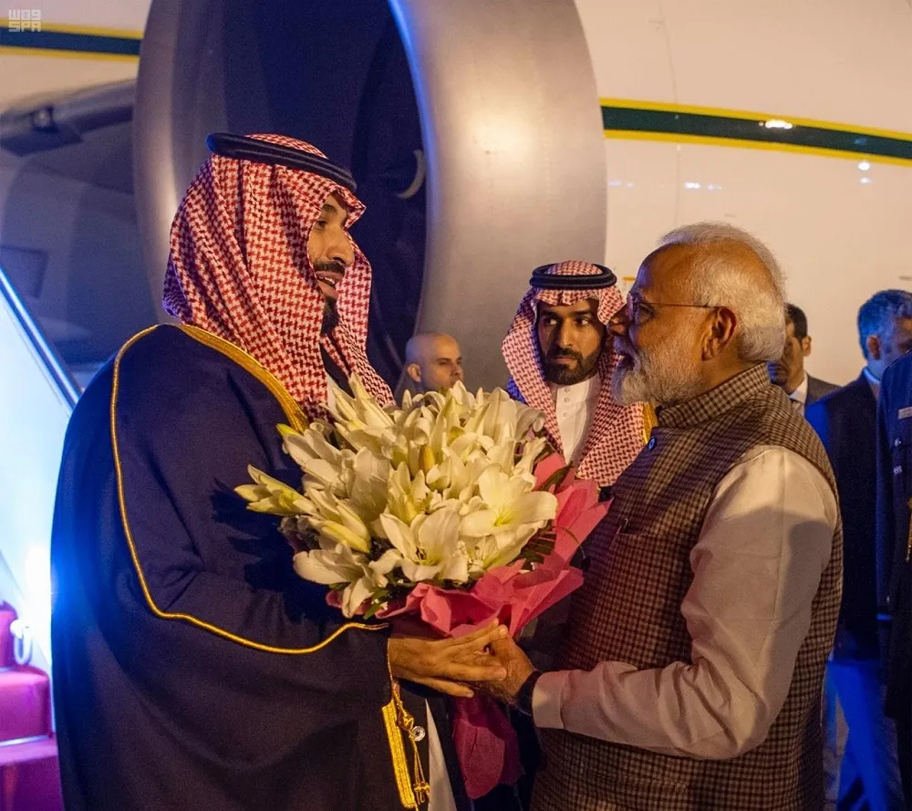 Saudi Crown Prince Arrives in India