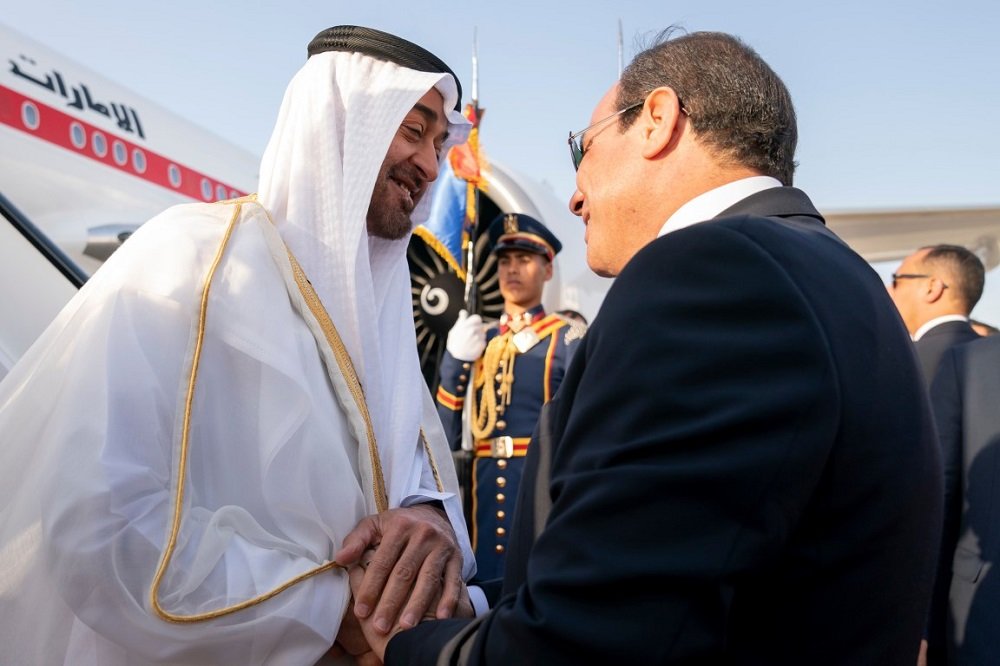 Egypt President Receives Abu Dhabi Crown Prince in Cairo
