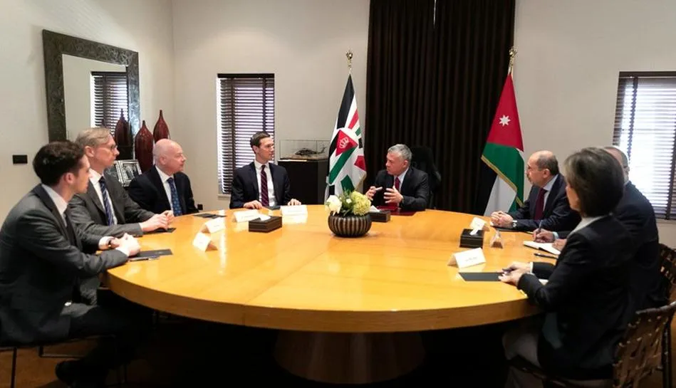 Jordan King Stresses to Kushner Two-State Solution Key to Peace