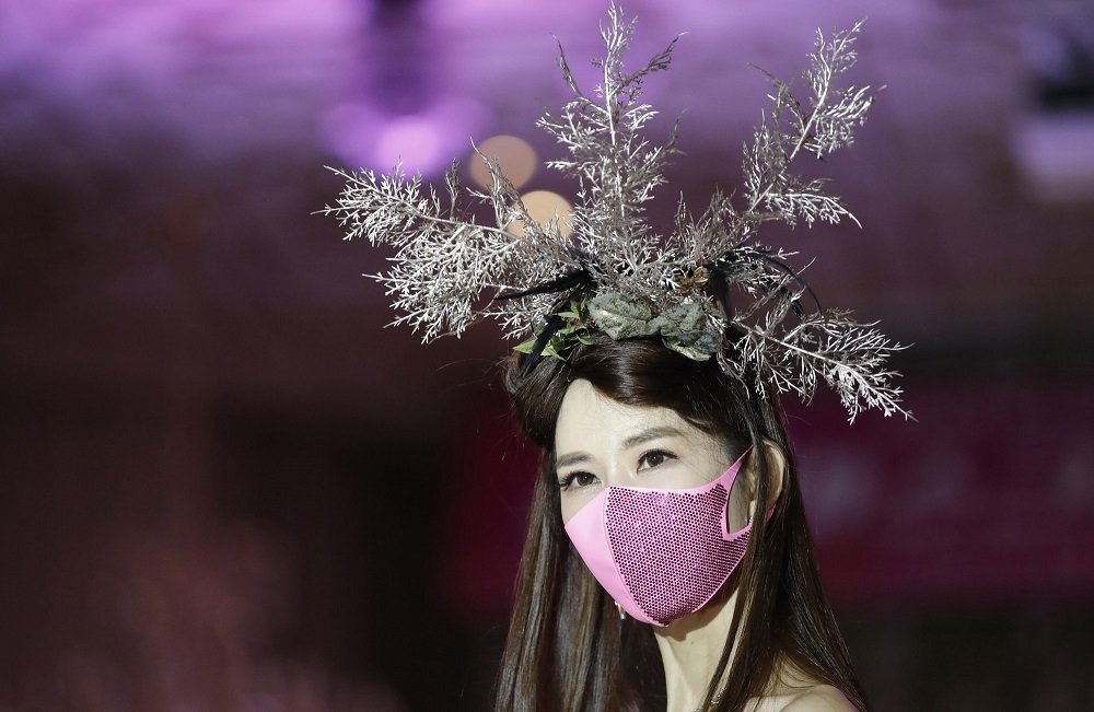 Masked Fashion Models Walk Seoul Runway