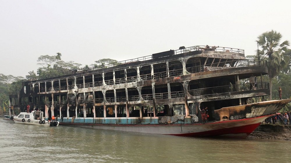 Death Toll in Massive Bangladesh Ferry Fire Rises to 40