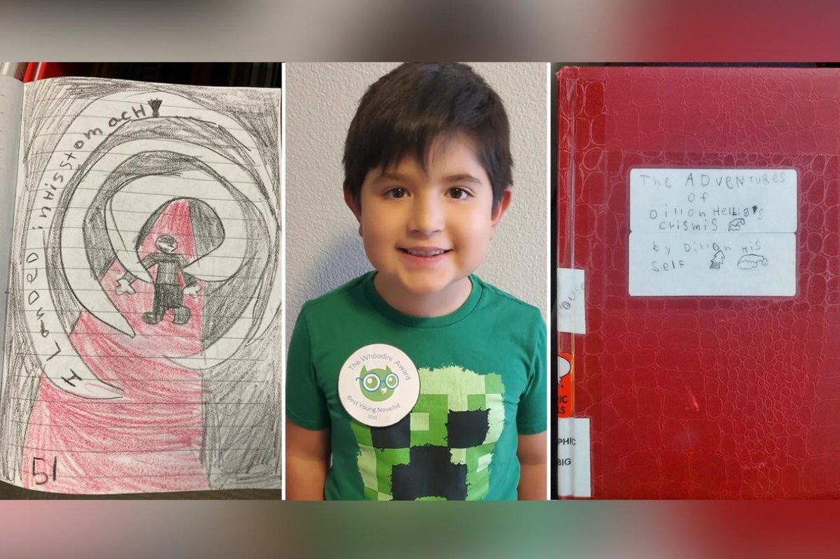 8 yaşındaki çocuk kendi yazdığı kitabı gizlice kütüphaneye koyunca ...