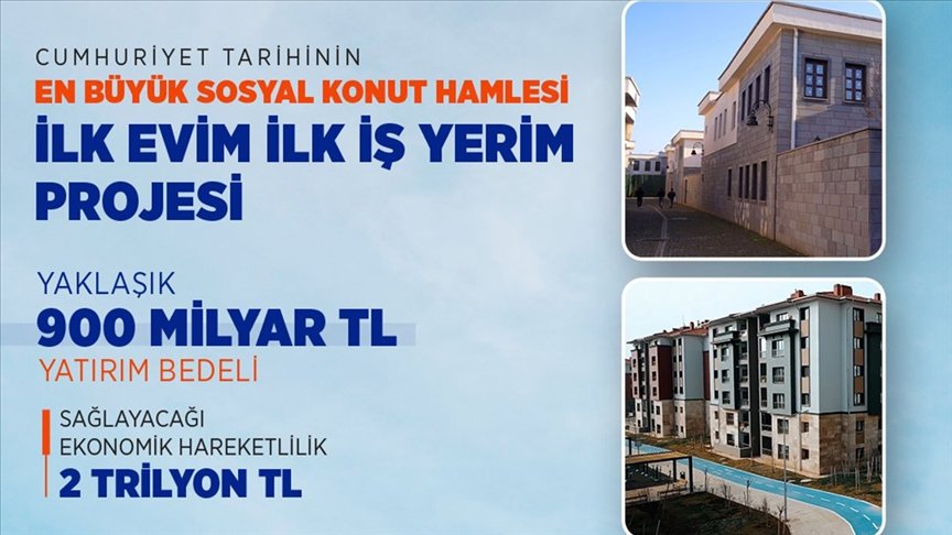 Cumhuriyet tarihinin en büyük sosyal konut projesinin temeli yılbaşında ...