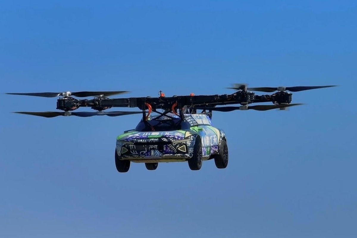 Tesla'nın Çinli rakibinden uçan araba: Sıradışı tasarımıyla ilk uçuş ...