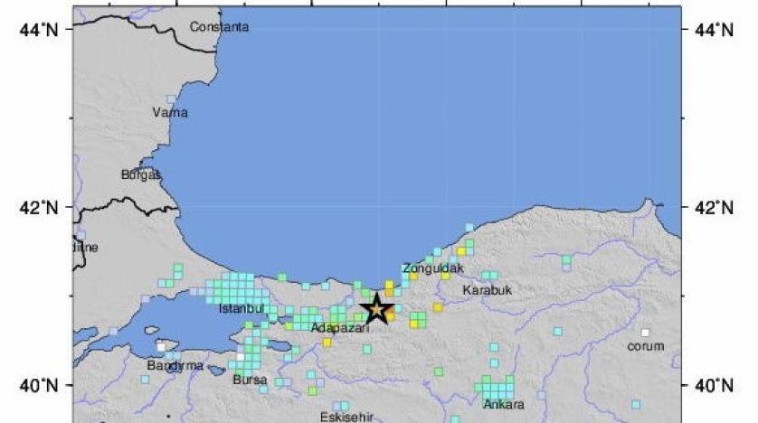 Düzce'nin Gölyaka ilçesinde 5,9 büyüklüğünde deprem