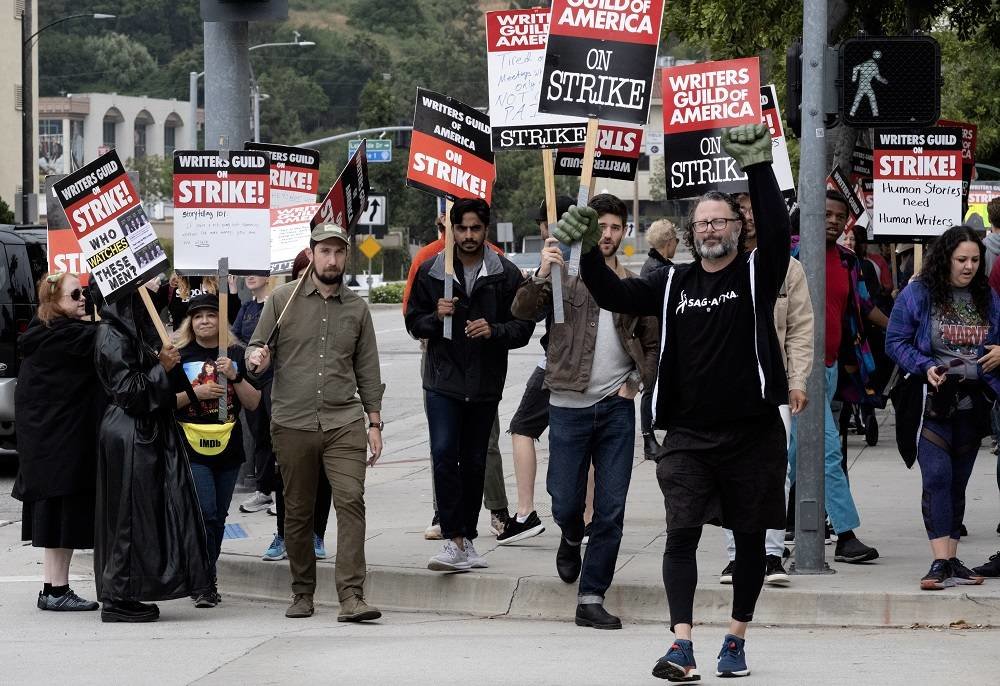 Hollywood Writers at Rally Say They’ll Win as Strike Reaches 50 Days