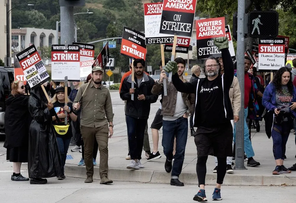 Hollywood Writers at Rally Say They’ll Win as Strike Reaches 50 Days