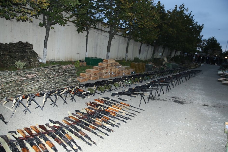 Karabağ'da son 3 günde el konulan silah ve mühimmatın listesi açıklandı