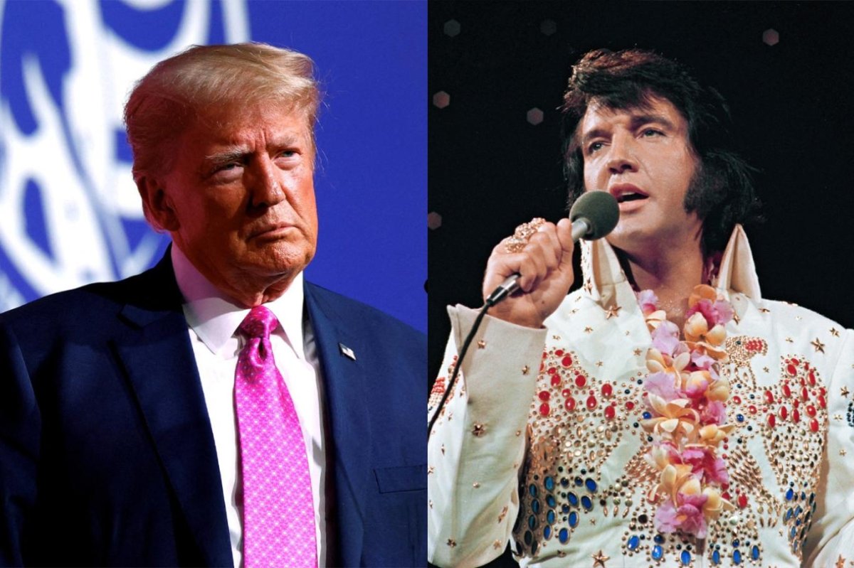 Trump, Elvis'e benzeyip benzemediğini takipçilerine sordu