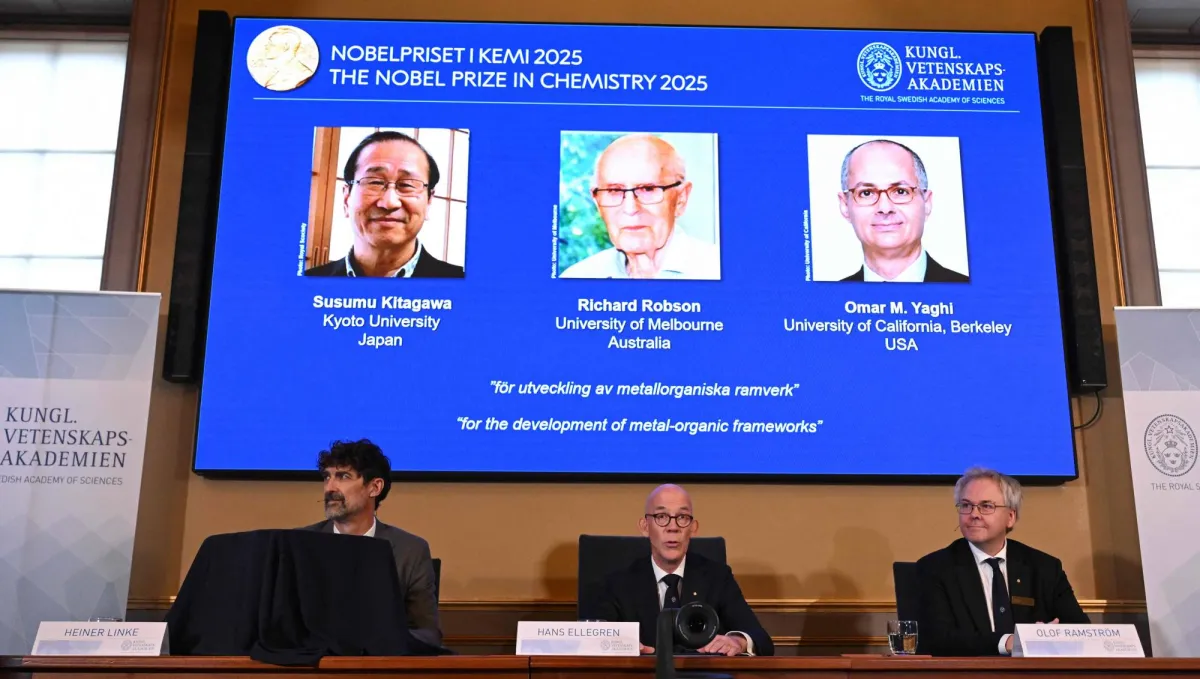 Susumu Kitagawa, Richard Robson and Omar M. Yaghi Share Nobel Prize in Chemistry